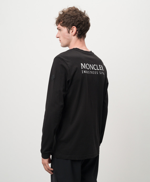 Moncler - Чорний лонгслів з принтом логотипа J20918D0000589A17 купити в ...