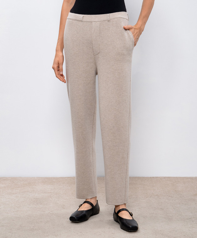 LISA YANG - Бежевые штаны Sonya из кашемира 2024244 купить в Symbol