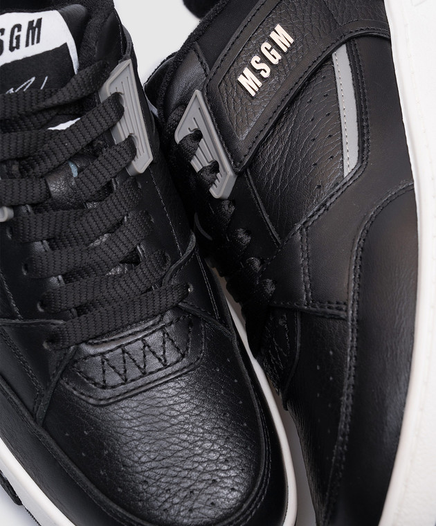 MSGM - Чорні шкіряні кросівки RCK 3740MS604886 купити в Symbol