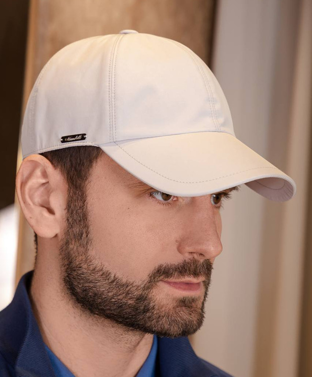 Enrico Mandelli - Бежевая кепка с логотипом CAP401519V купить в Symbol