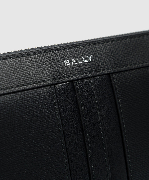 Bally - Черный кожаный кошелек с принтом логотипа. MLW06CEC001 купить в ...