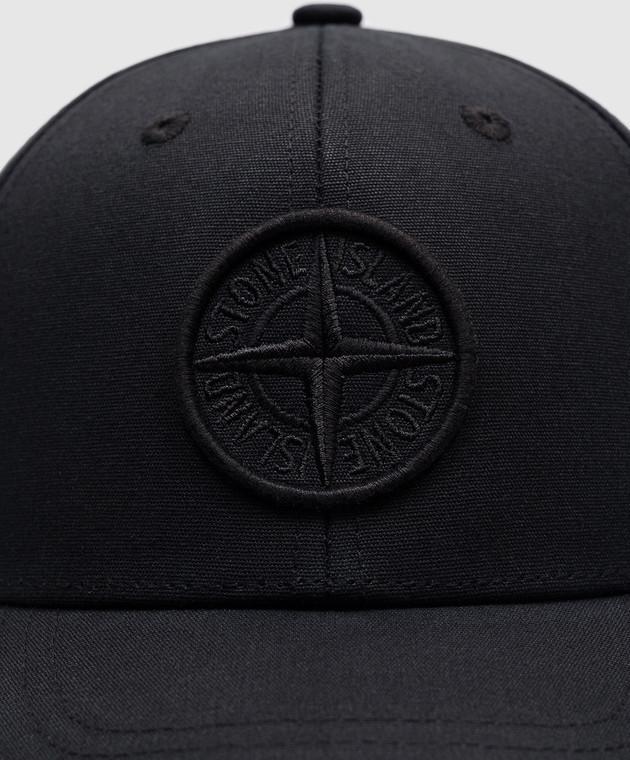 Stone Island - Чорна кепка з фактурним логотипом K1S159100996S0065 ...