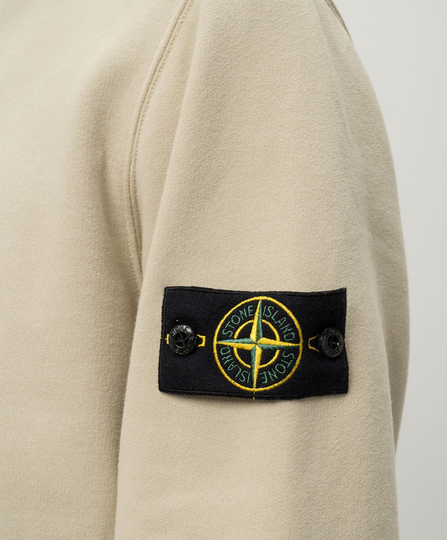 Stone Island - Зеленый свитшот со съемным патчем логотипа 811562420 ...
