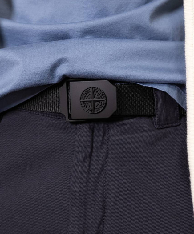 Stone Island - Черный ремень с фактурным логотипом 811594071 купить в ...