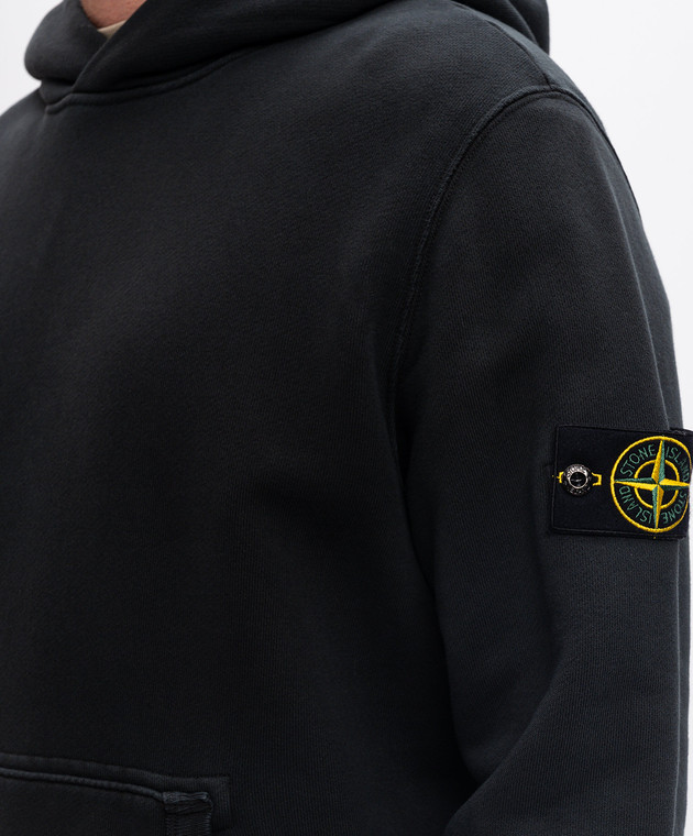 Stone Island - Чорне худі зі знімним патчем логотипа 811561041 купити в ...