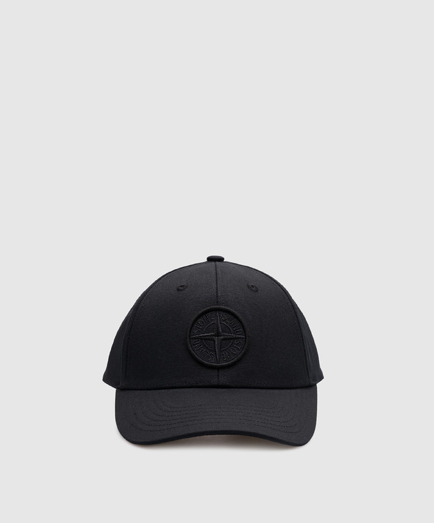 Stone Island - Чорна кепка з фактурним логотипом K1S159100996S0065 ...